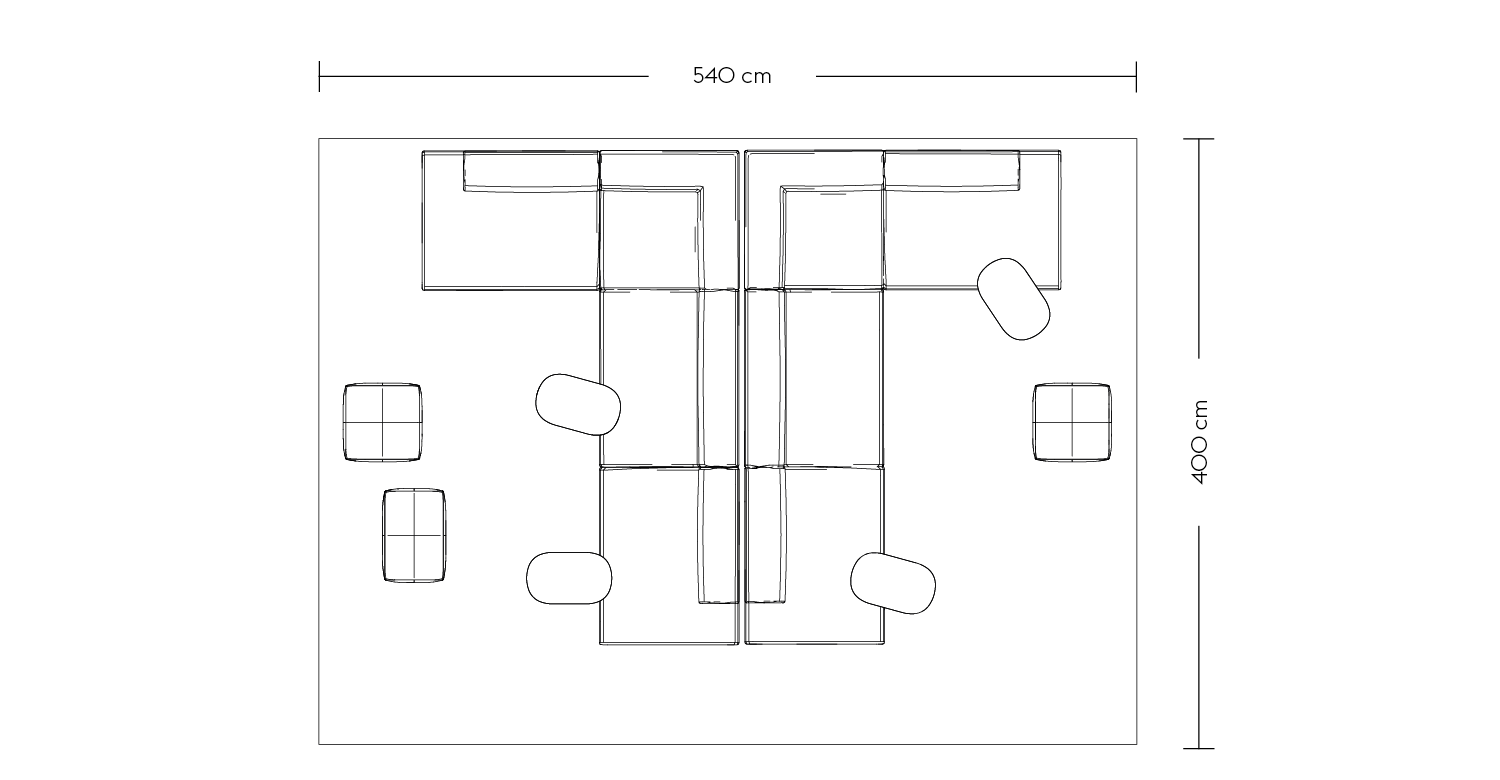 Connect Modular Sofa (D) - Vibrant