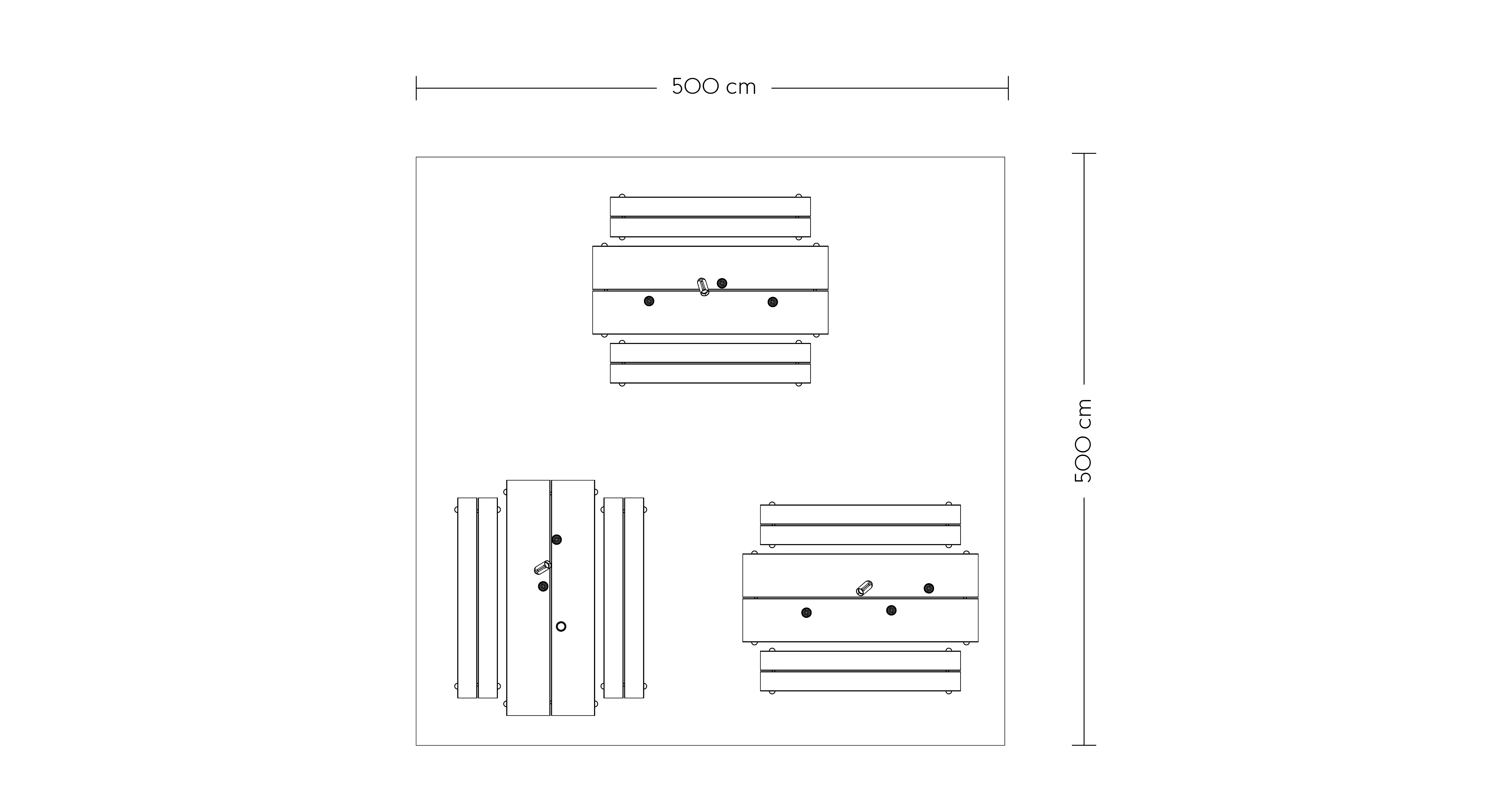 Linear Steel Table (A) - Vibrant